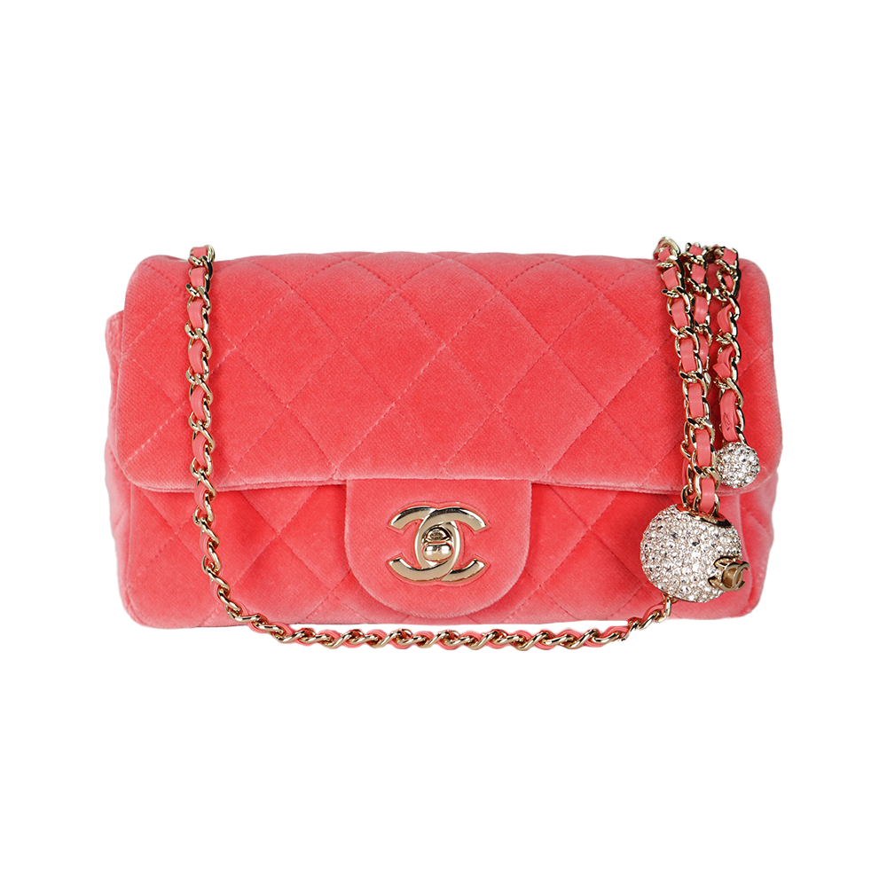 Chanel Velvet Pearl Crush Mini Flap Pink - Luxury In Reach
