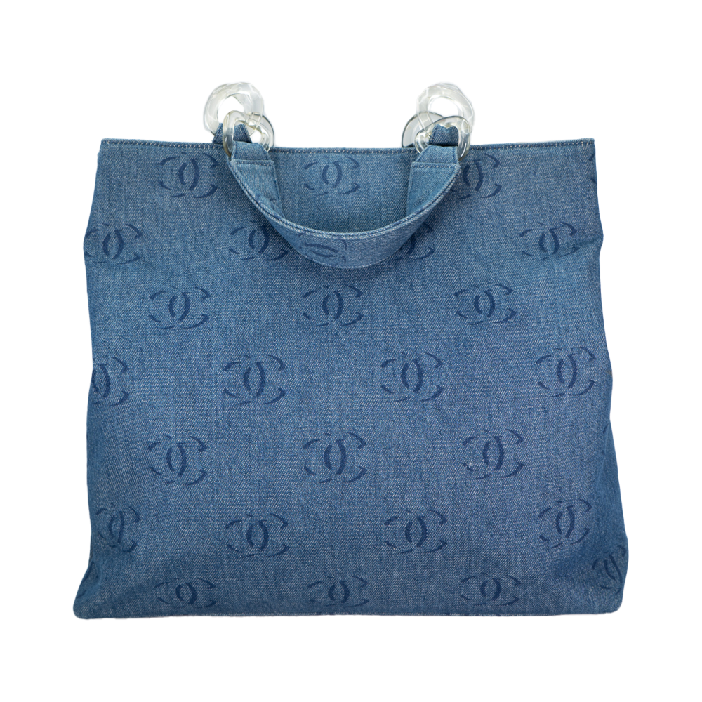 Chanel Vintage Denim Large Tote Blue - Luxury In Reach