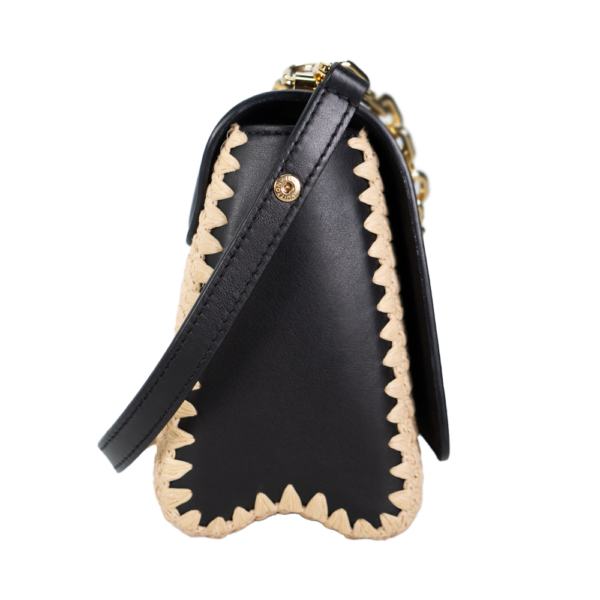 Louis Vuitton Leather and Raffia MM Twist Black - Luxury In Reach