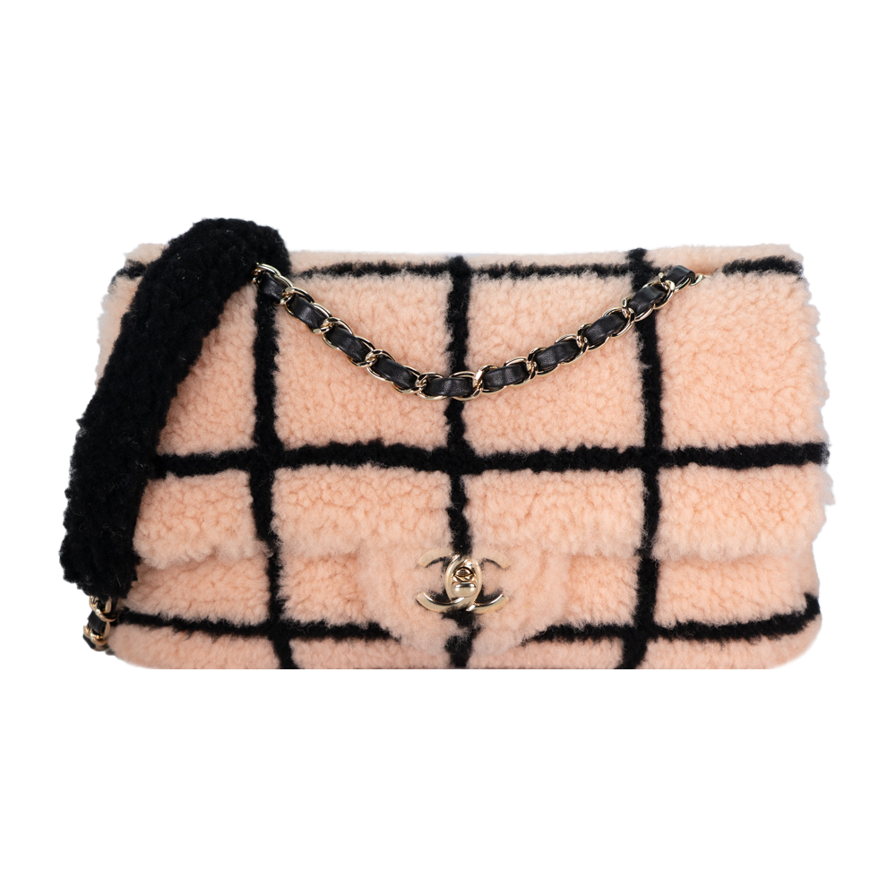 Chanel Shearling Flap Medium Beige - Luxury In Reach