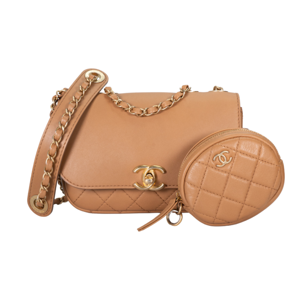 Chanel Quilted Calfskin Multi Pouch Flap Bag Small Brown - Luxury In Reach