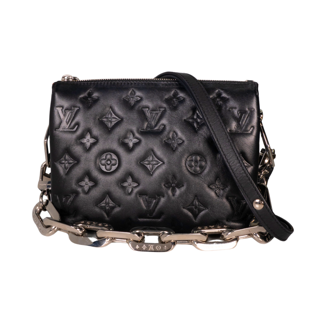 Louis wholeselling Vuitton Black Monogram Embossed