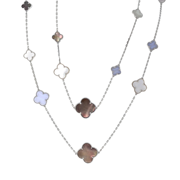 Estate Van Cleef & Arpels Magic Alhambra Mother-of-Pearl Necklace ...