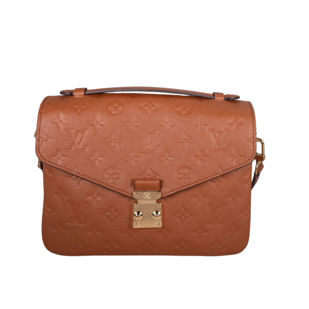 Louis Vuitton Monogram Embossed Empreinte Pochette Metis Cognac ...